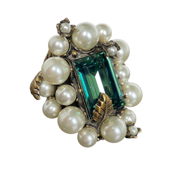 Gucci | Jewelry | Gucci Pearl Crystal Ring | Poshmark
